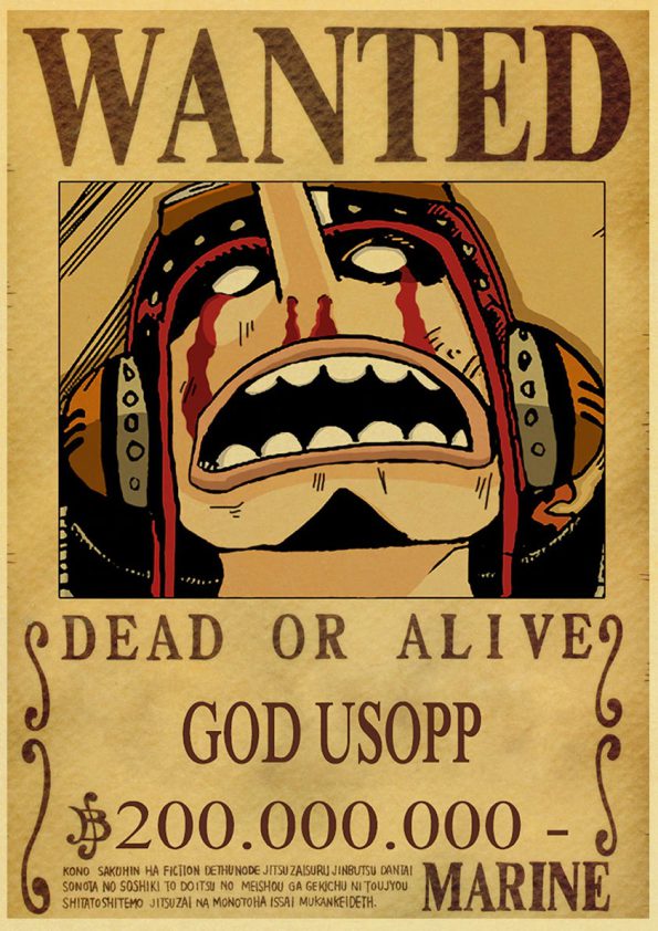 Póster Wanted God Usopp | Tienda One Piece